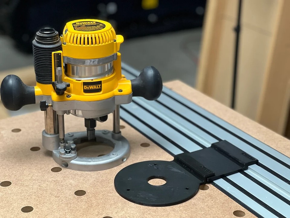 Dewalt Plunge Router DW618 Adapter for Dewalt Track Saw Guide Rails 2-1 ...