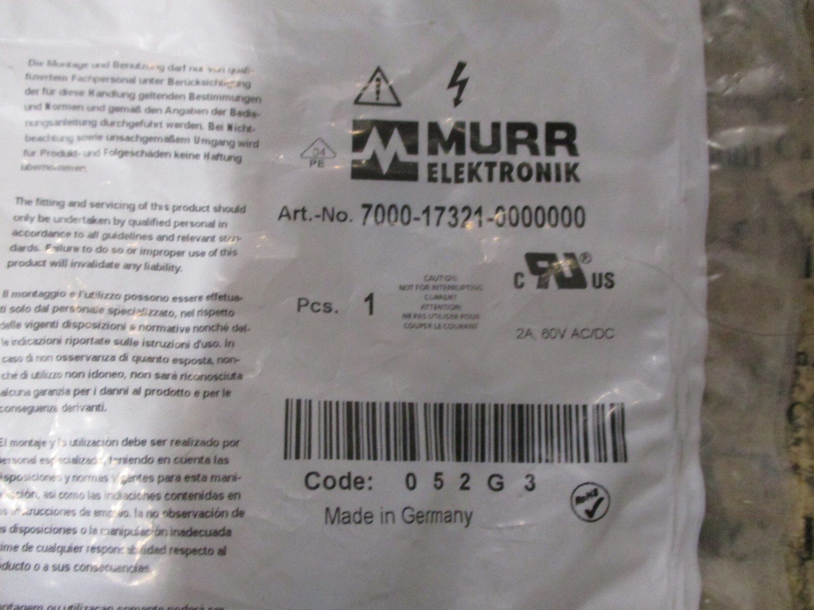 MURR 7000-17321-0000000 Adapter for sale online | eBay