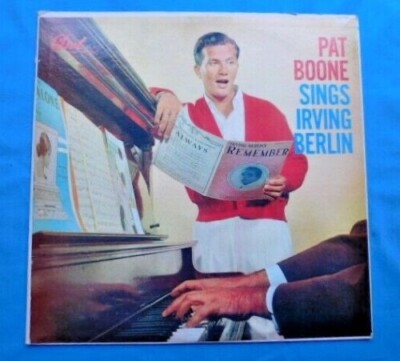 VINTAGE 1957 LP RECORD Pat Boone "Sings Irving Berlin" NEAR MINT ON DOT ...