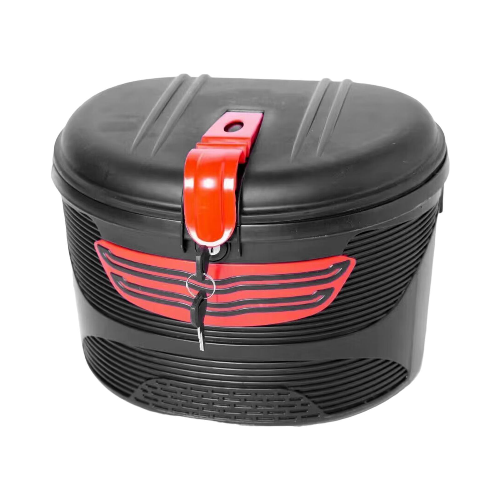 Bike Basket Lock Design with Lid Frame Sturdy Holder Bike Storage ...