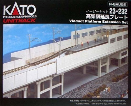 Kato N Scale ~New~ UniTrack Double Track Viaduct Platform Extension Set ...