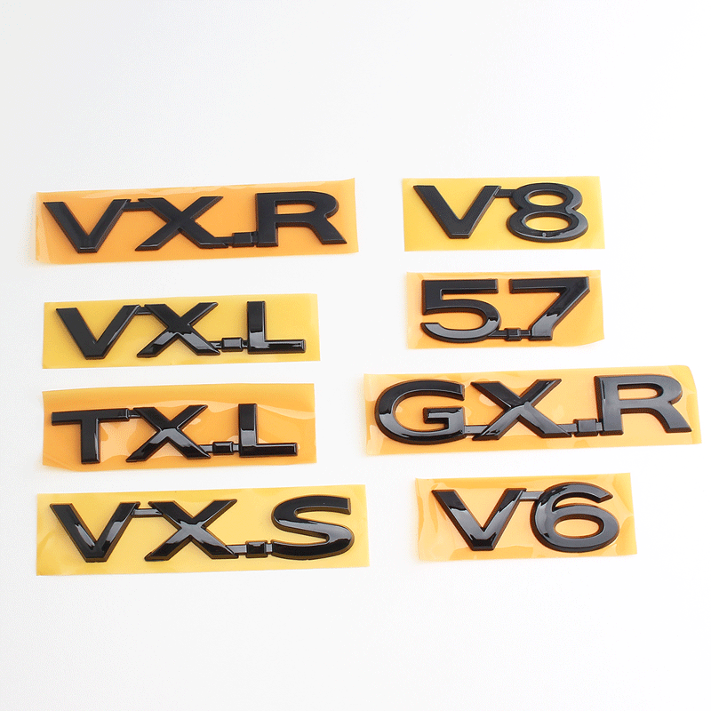 1X GX.R GXR Emblem 3D Gloss Black Rear Badge Nameplate | eBay