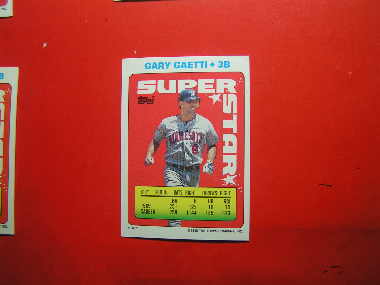 1990 Topps Super Star Mini Lot of 6 baseball cards. Canseco Fisk Gaetti ...
