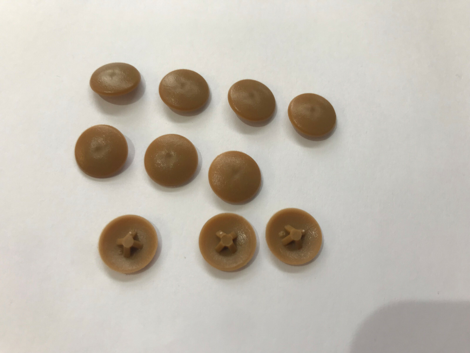 PLASTIC SCREW CAP COVERS PUSH FIT LIGHT BROWN POZI for 6G 8G SCREWS ...