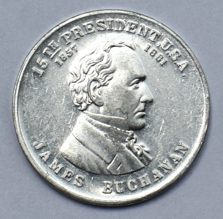 James Buchanan 15th President 1857-1801 Old Buck Token Coin 91 Rarity ...