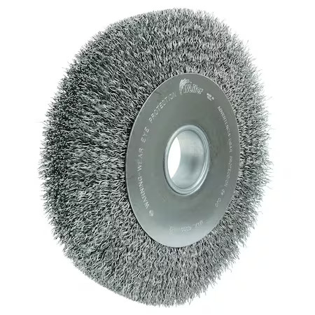 Weiler 3200 Wide-Face Crimped Wire Wheel 10 in x 1 5/8 in Steel 4,000 ...