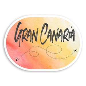 2 x 10cm Gran Canaria Vinyl Stickers - Spain Fun Sticker Laptop Luggage ...