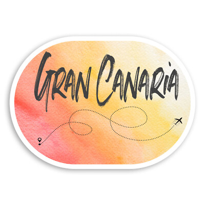 2 x 10cm Gran Canaria Vinyl Stickers - Spain Fun Sticker Laptop Luggage ...