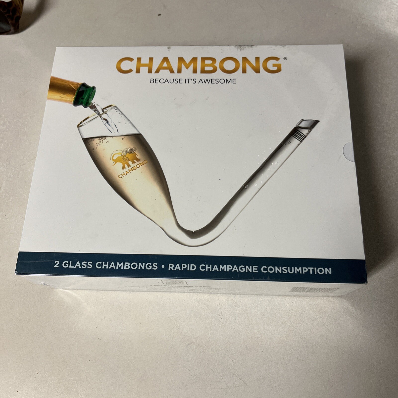 Chambong Champagne Glass - Gold/White (2 Piece) for sale online | eBay