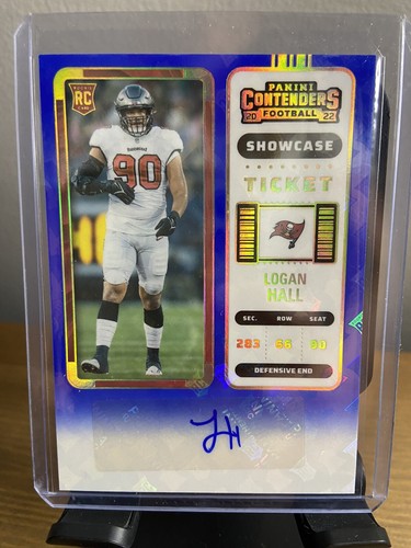 2022 Contenders Logan Hall Rookie Showcase Ticket Auto Tampa Bay ...