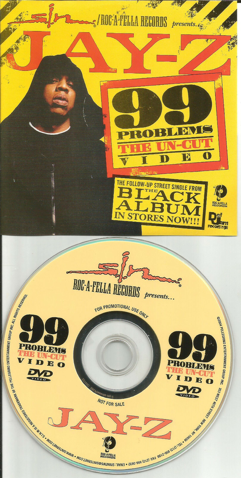 JAY Z 99 Problems UN CUT VIDEO PROMO DVD 2004 MINT USA SPECIAL PACKAGING | eBay