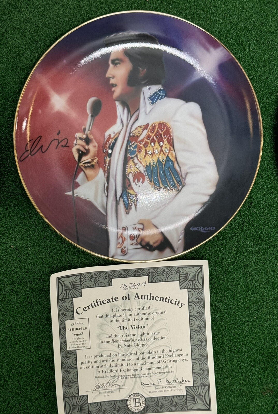 Elvis Presley Collector Plates by Nate Giorgio SET of Eight With ...