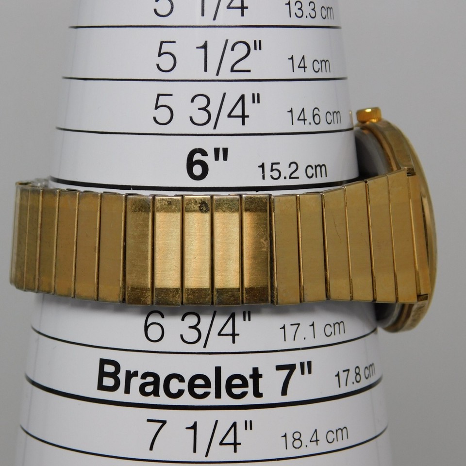 SHARP Stretch Bracelet Quartz Analog Men's Watch Sz. 6 1/2" New Battery ...