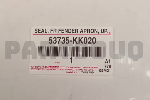 53735KK020 Genuine Toyota SEAL FR FENDER APRO 53735-KK020 | eBay