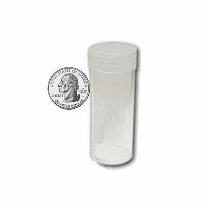 Round Quarter Coin Tubes Storage 24mm by BCW 5 pack | eBay
