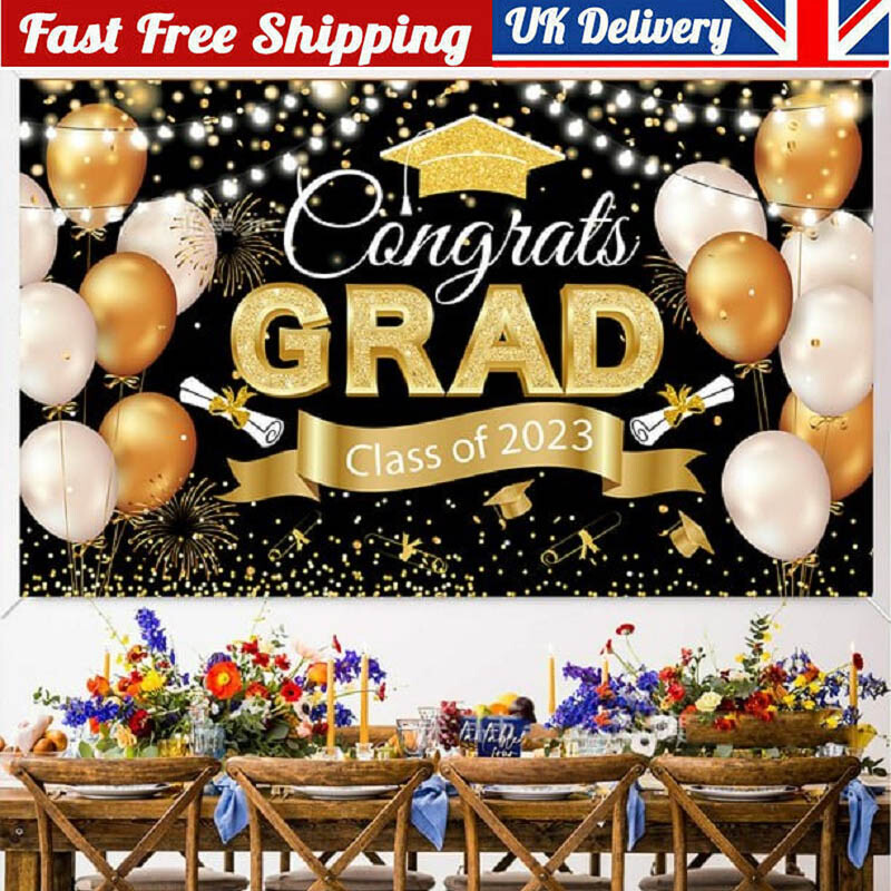 Elementary School Graduation Balloons Girl Child In Primary School