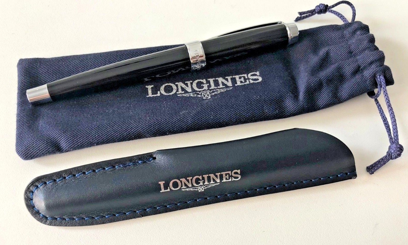 LONGINES WATCHES - ROLLERBALL PEN + COVER OFFICIAL MARCHANDISE - BRAND ...