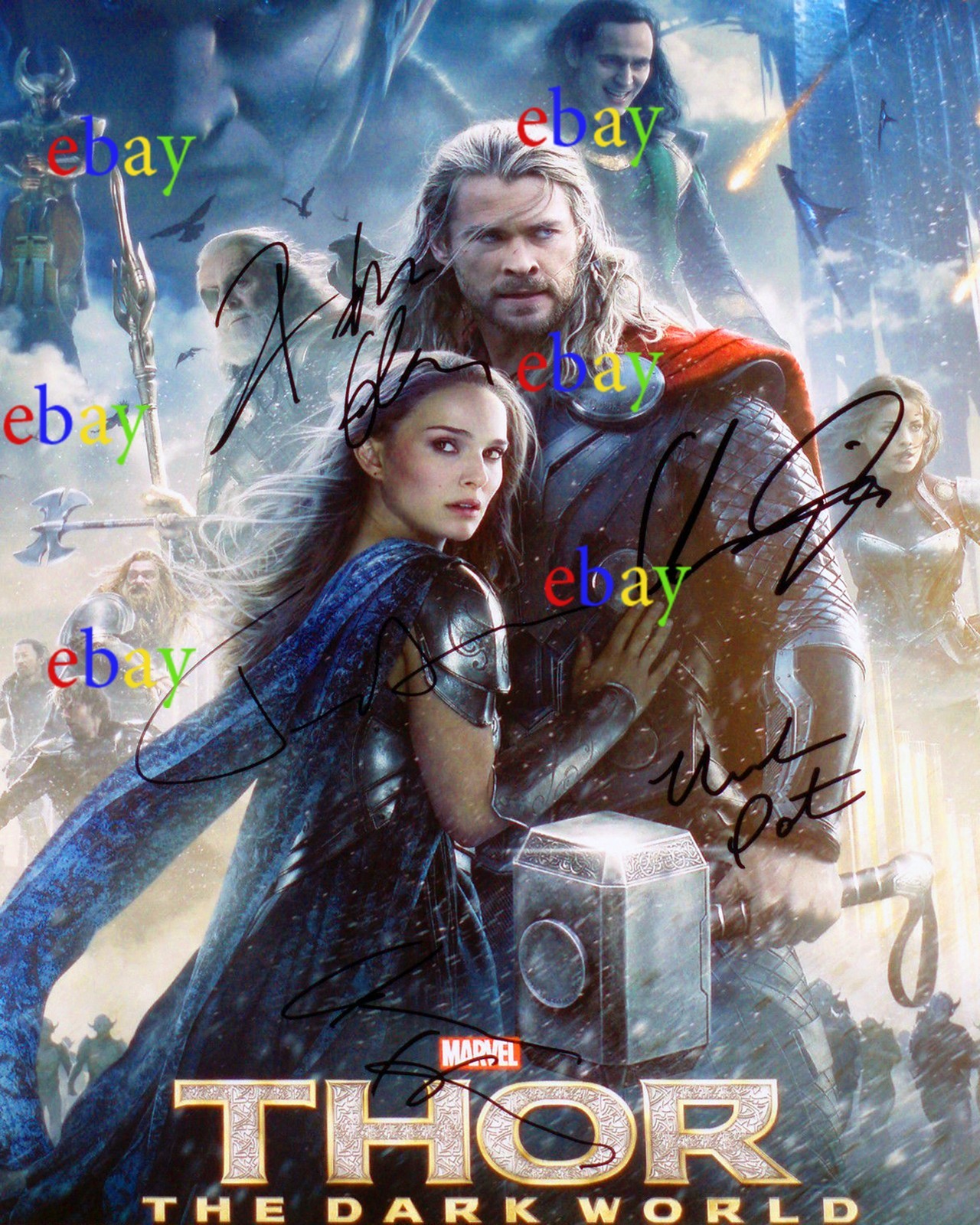 Chris Hemsworth Natalie Portman Thor Autographed Signed 8x10 Photo ...