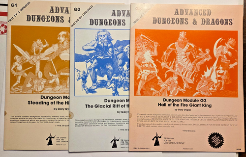 TSR AD&D Modules: G1 Hill Giant Chief, G2 Frost Giant Jarl, G3 Fire Giant King | eBay