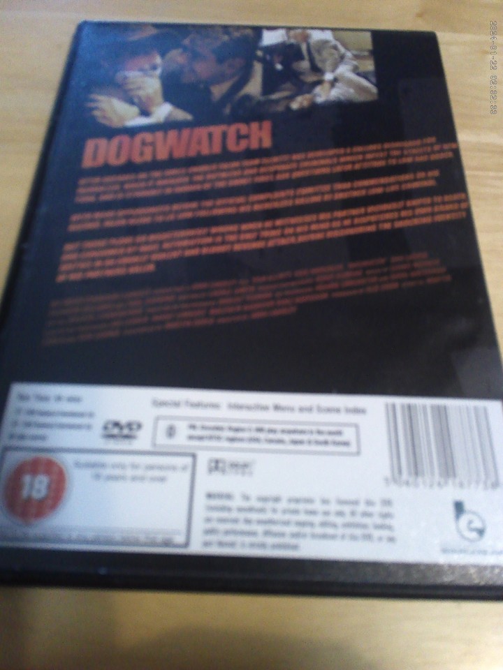DVD Dog Watch (1997) stars Sam Elliott & Paul Sorvine, watched | eBay UK