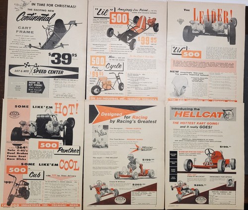 Lot 78 Print Ad 1958-1960 Go Cart Kart Race Racer-Simplex-Dart-Bug-Moss ...