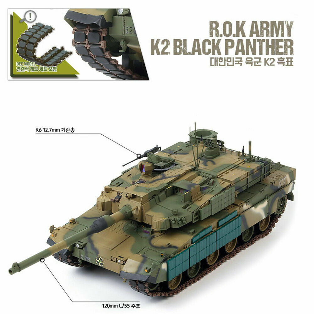 Academy 1/35 ROK Army K2 Black Panther Plastic Model Kit 13511 Acy13511 ...
