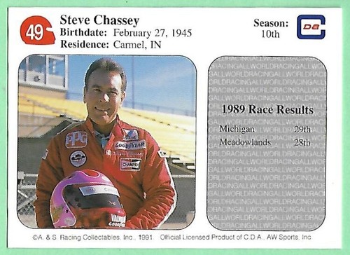 1991 All World PPG Indy Car World Series - #49 Steve Chassey for sale ...