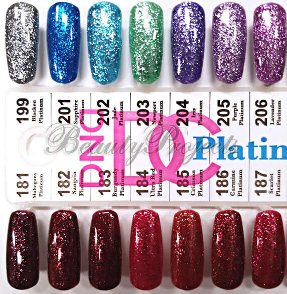 DND DC Platinum Mahogany 181 Glitter Gel LED/UV DND Gel Polish .6oz DC ...