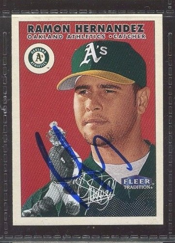 Ramon Hernandez 2000 Fleer Tradition signed auto autographed card ...