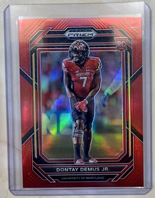 2023 Prizm Draft #151 Dontay Demus Jr. Red Prizm RC /299 Baltimore ...
