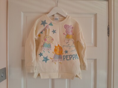 GIRLS PEPPA PIG JUMPER 4-5 YEARS BEIGE BNWT | eBay