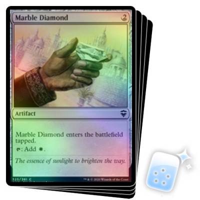 Foil Marble Diamond X4 M/NM Magic: The Gathering MTG Commander Legends ...