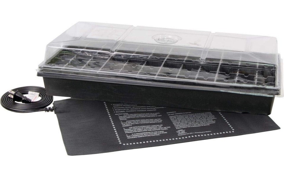 Hydrofarm CK64050 17W 120V Plastic Germination Station Kit with Heat Mat | eBay