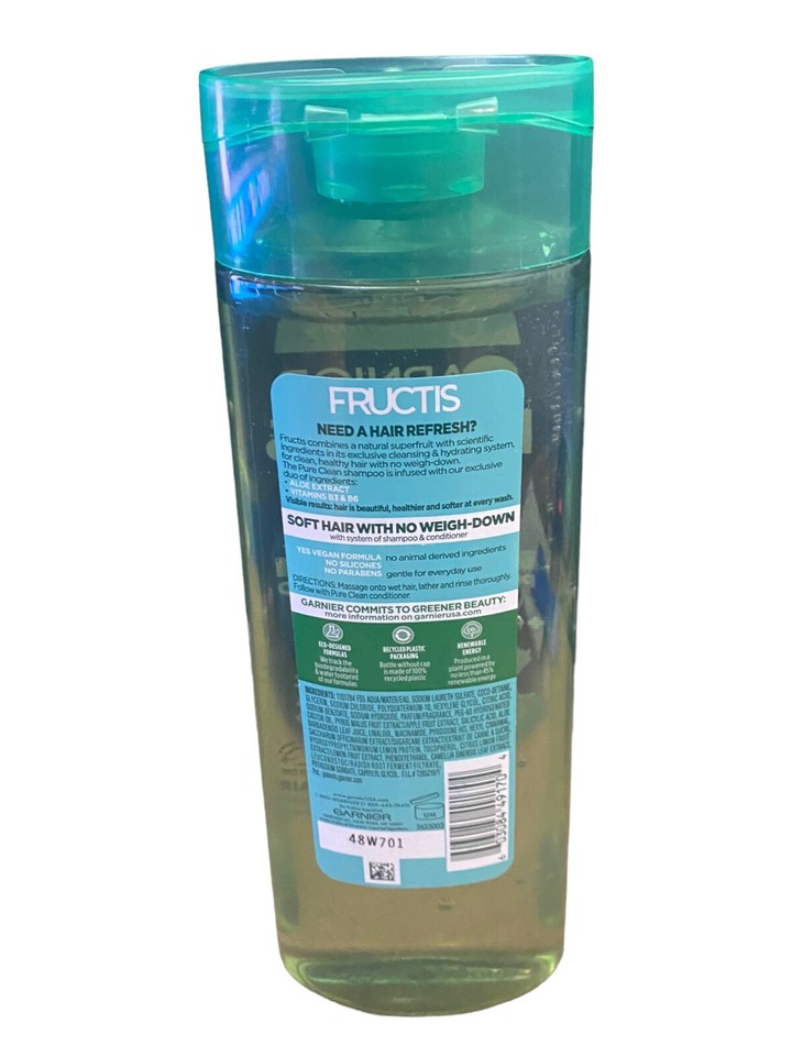 Garnier Fructis Pure Clean Shampoo W/ Vitamin B3 & B6 - 12.5 Oz. | eBay