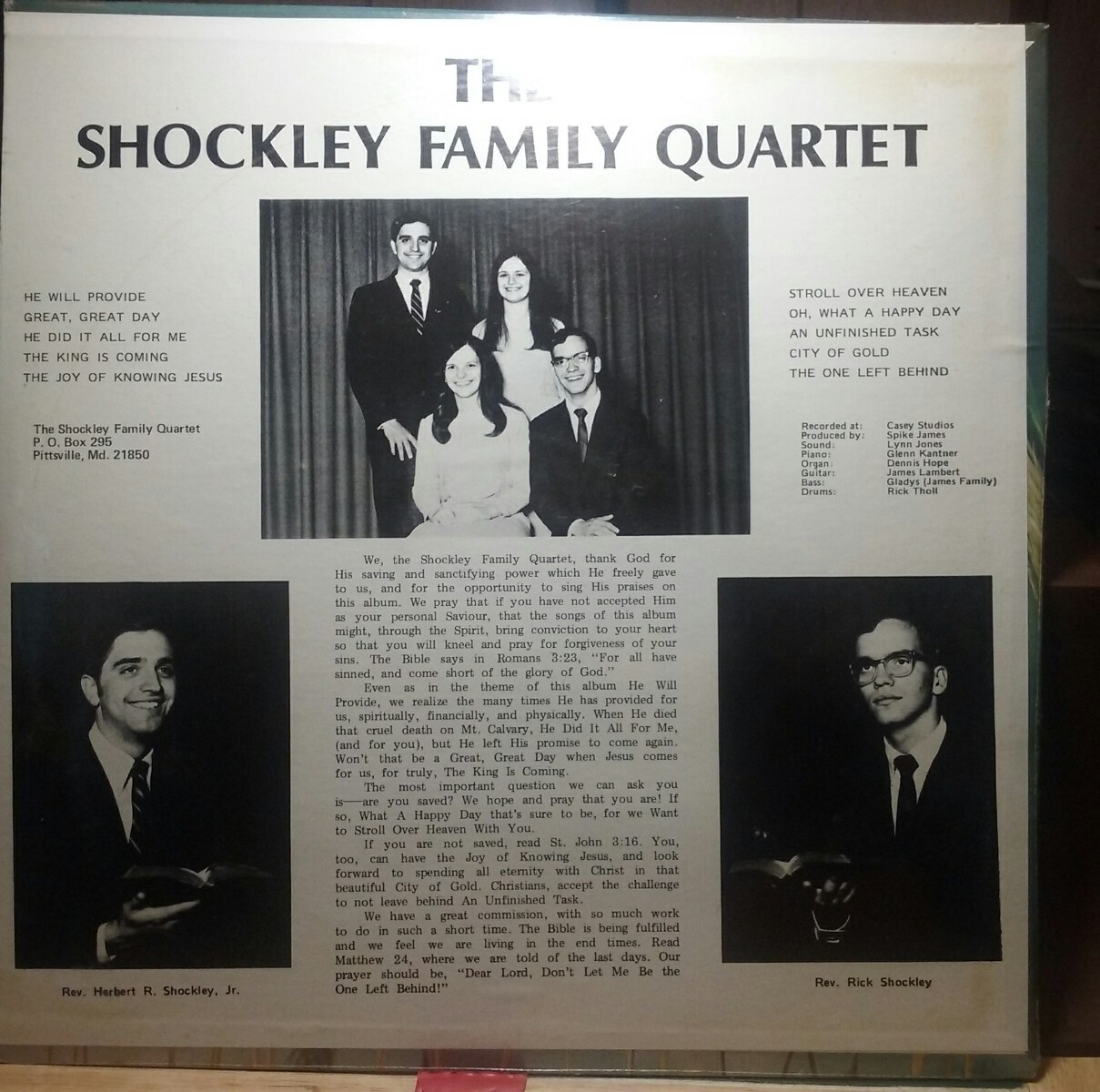 FACTORY SEALED! THE SHOCKLEY FAMILY QUARTET "HE WILL PROVIDE" LP | eBay