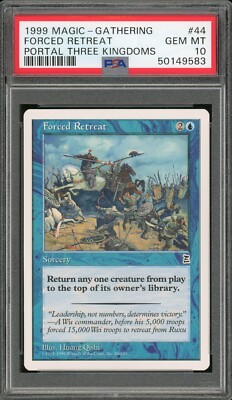 1999 Magic the Gathering MTG Portal Three Kingdoms #44 Forced Retreat ...