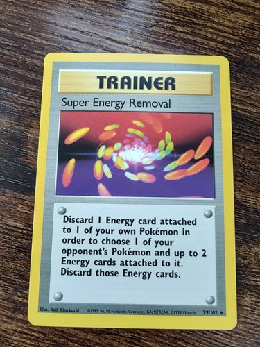 Pokémon TCG Super Energy Removal Base Set 79/102 Regular Unlimited Rare ...