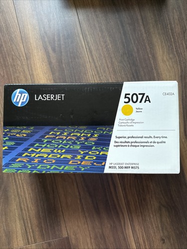 HP CE402A 507A Original LaserJet Toner Cartridge, Yellow, Single Pack ...