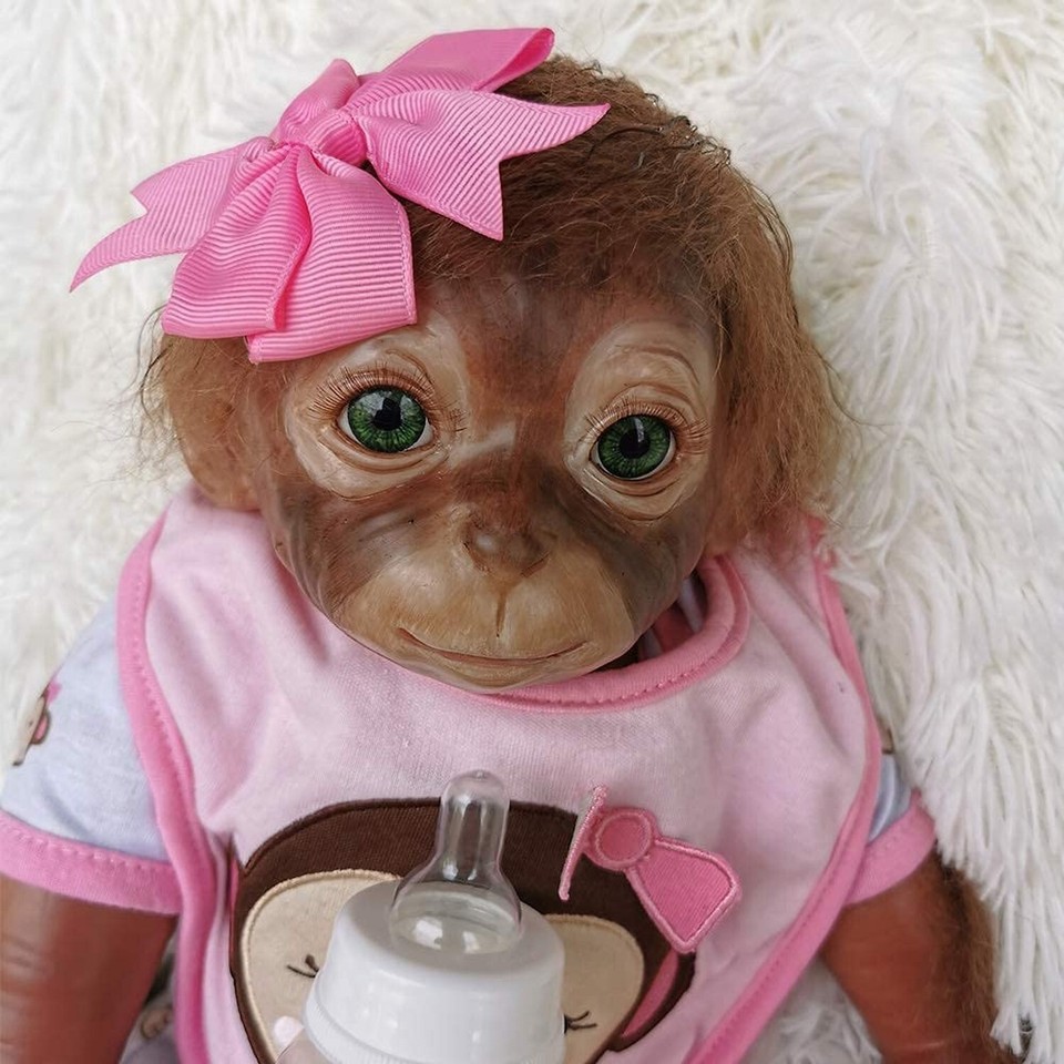 Wamdoll 20 inches 50CM Realistic Reborn Monkey Baby Dolls Weighted Body ...