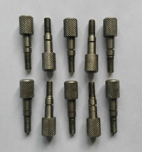 10 x Captive panel screw, M4 thread, stainless steel, knurled head ...