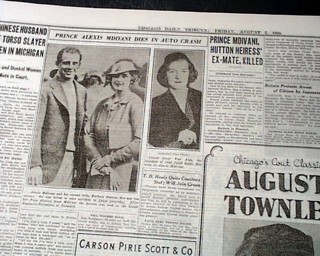 Georgian PRINCE ALEXIS MDIVANI Barbara Hutton Husband KILLED 1935 Old ...