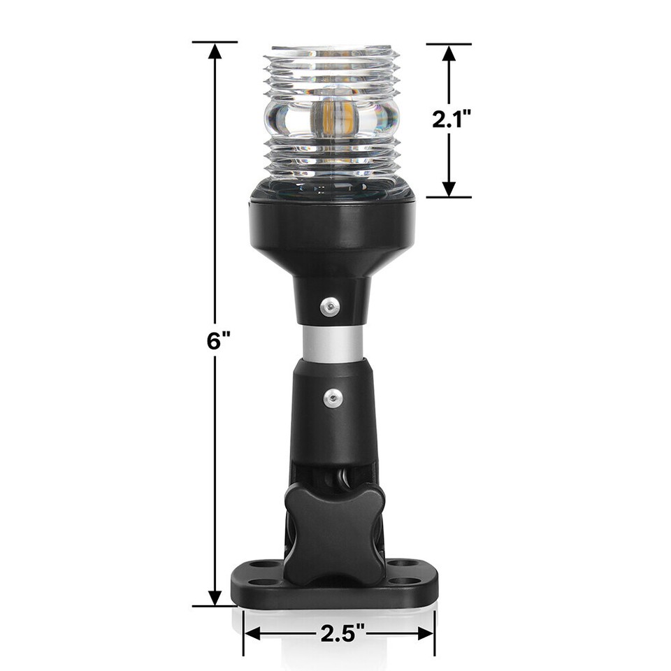 6Inch Marine Boat Yacht LED Navigation Light Stern Anchor Pole Lamp ...