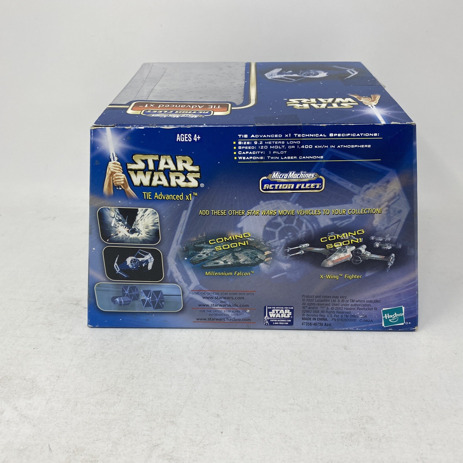 STAR WARS X-WING FIGHTER TIE ADVANCED x1 ACTION FLEET MICRO MACHINES ...
