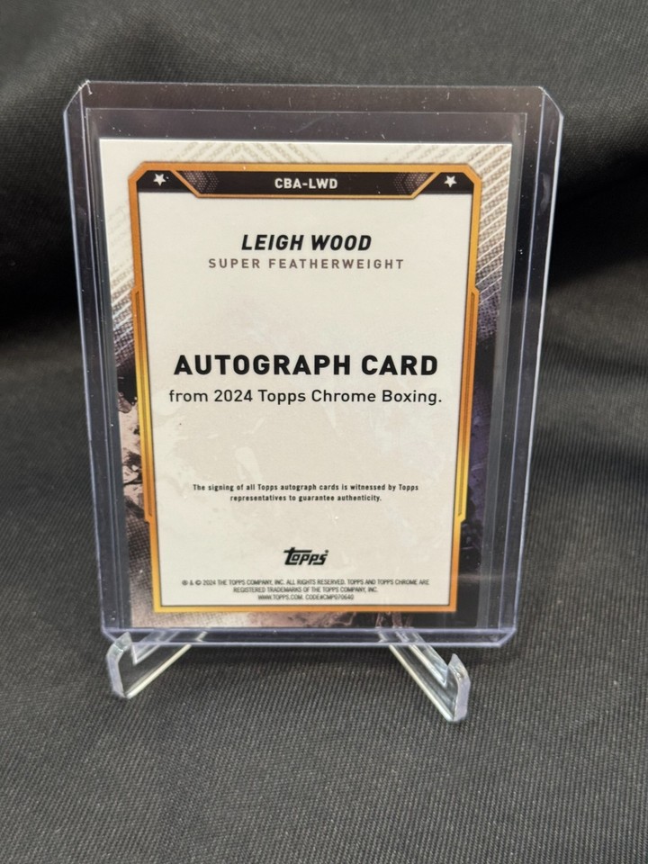 2024 Topps Chrome Boxing Leigh Wood Gold Refractor AUTO #26/50 | eBay