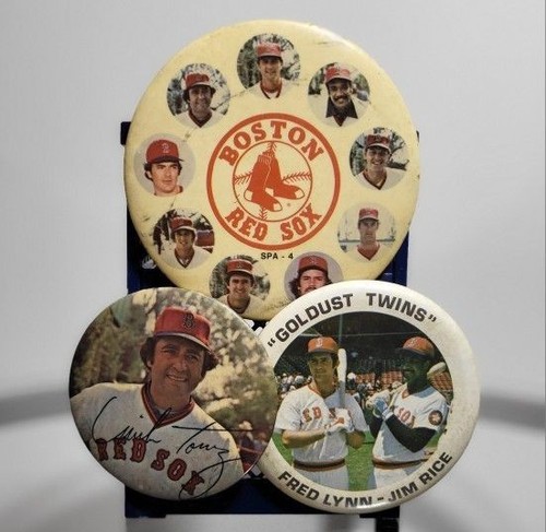 Vintage Boston Red Sox Pins- Team Pin, Goldstein Twins & Mike Torrez ...