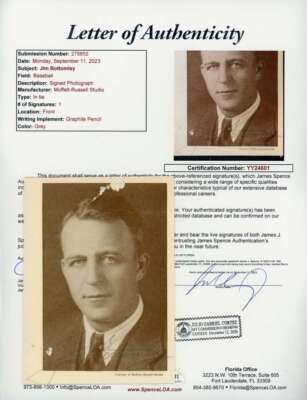 Jim Bottomley JSA Coa Signed Vintage Photo Autograph | eBay