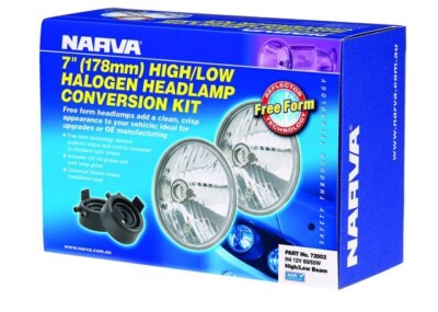 Narva 7" H4 Free Form Halogen Headlamp Conversion Kit 12V 60/55W 72002 ...