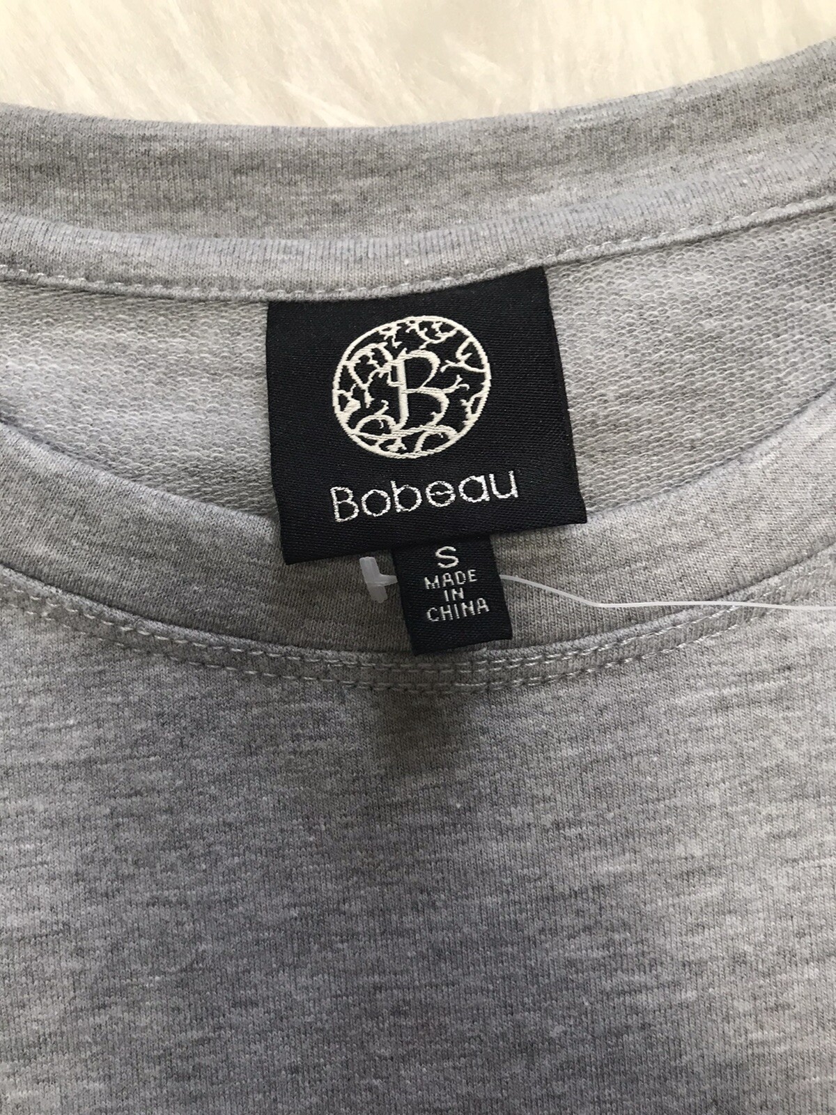 Bobeau NWOT Women Size Small Top Gray Eyelet Bell Sleeve Sweatshirt | eBay