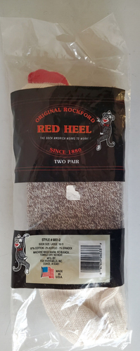 Rockford Red Heel Socks for Sock Monkey 2 Pair New in the Package Size ...