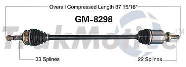 # GM-8298 Surtrak CV Axle Shaft | eBay